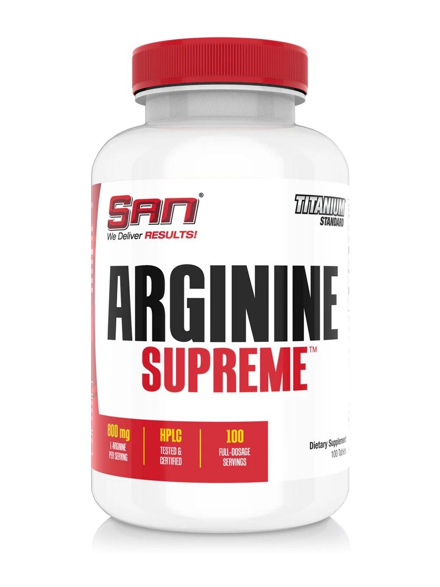 SAN L-Arginine 800 mg, Аргинин, 100 таблеток, аминокислота, для набора ...