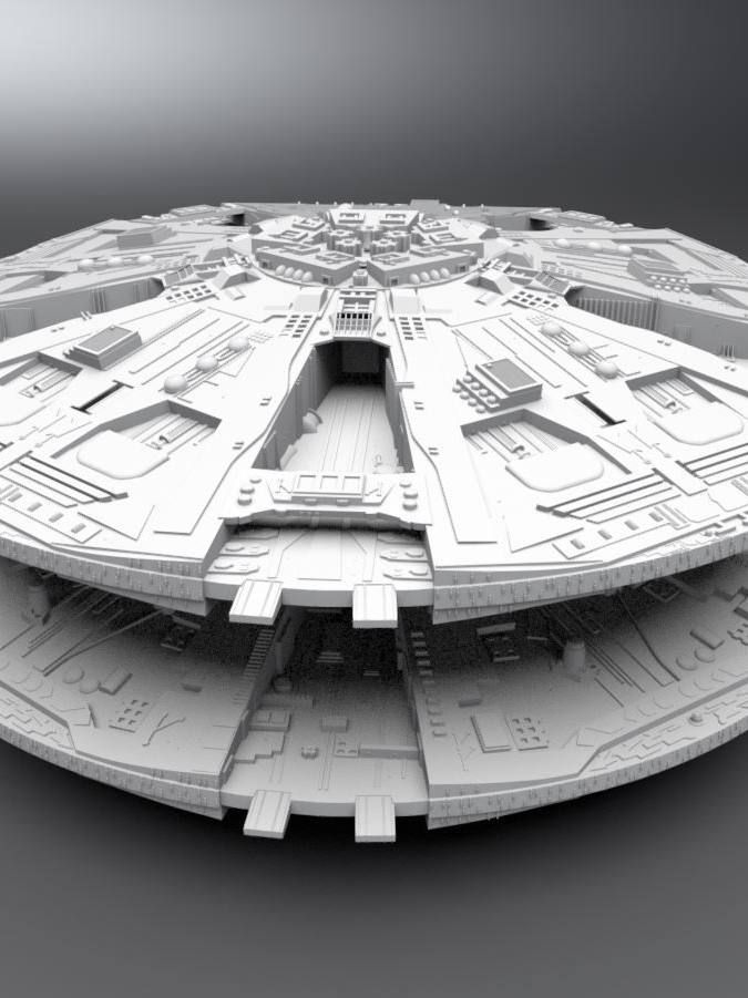 Модель космического корабля Galactica Cylon Base Fortress197x197x66 мм ...