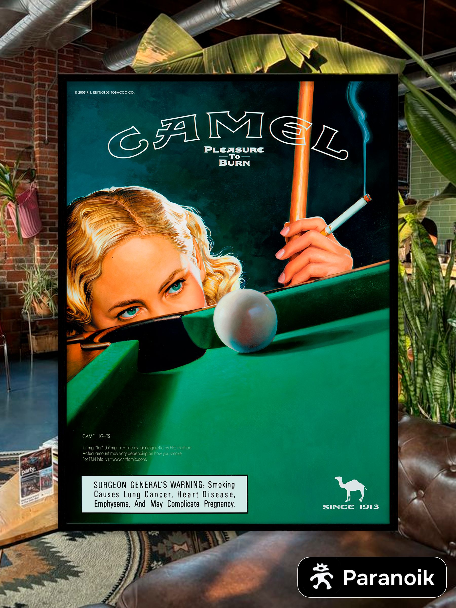 Постер Абстракция, Минимализм Camel Vintage Pool, 40 30 купить c ...