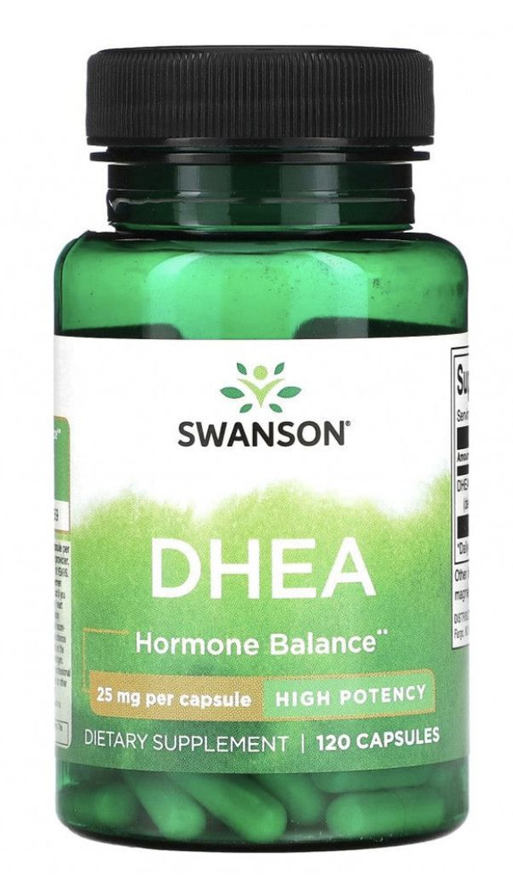 Swanson ДГЭА, DHEA, Hormone Balance, высокая эффективность, 25 мг, 120 ...