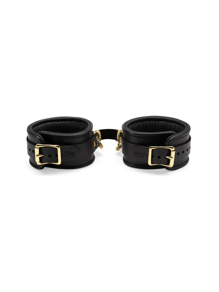 Coco de Mer Черные кожаные манжеты на лодыжках Black Leather Ankle ...