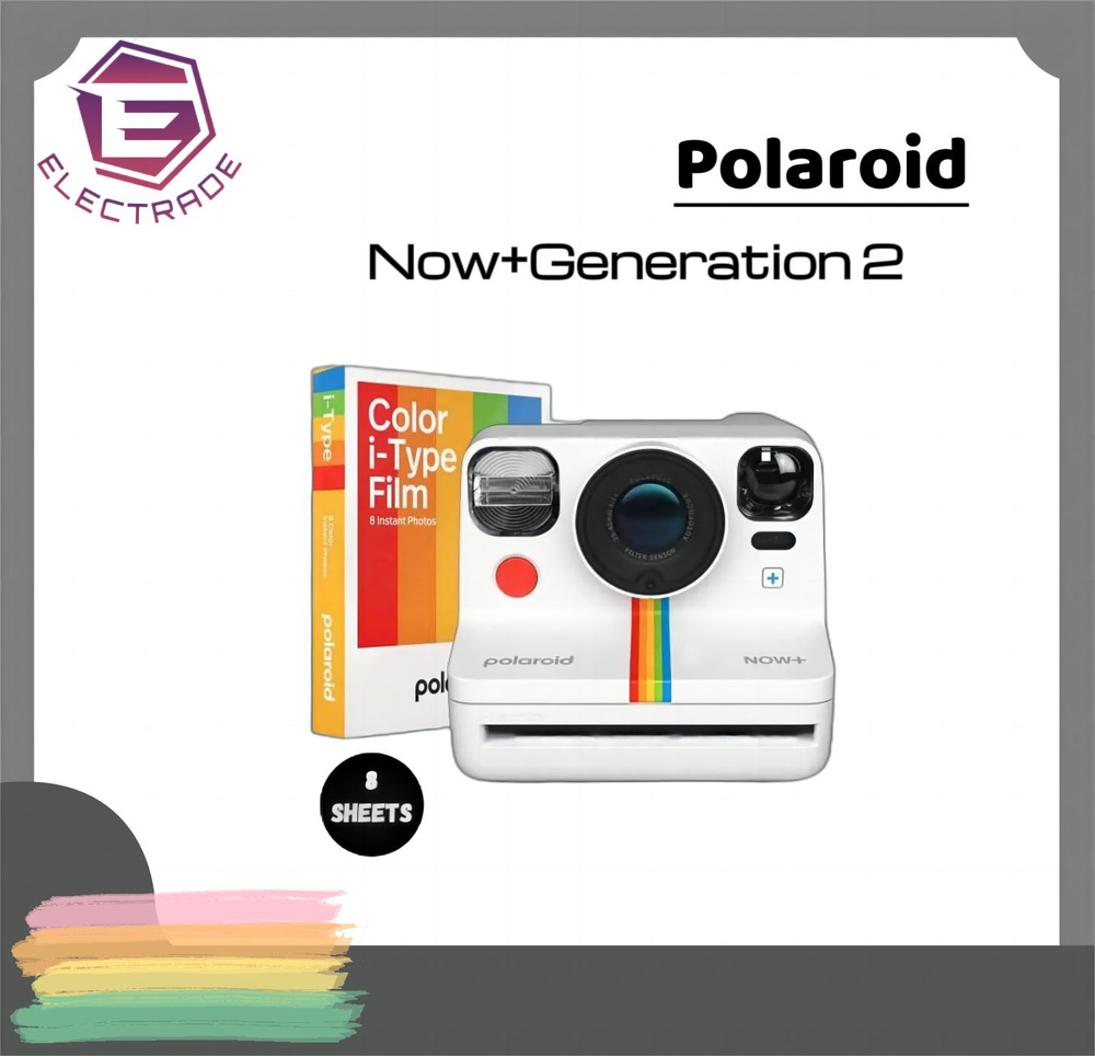 Фотоаппарат мгновенной печати Polaroid Now Plus (Now+), 5 объективов, 8 ...