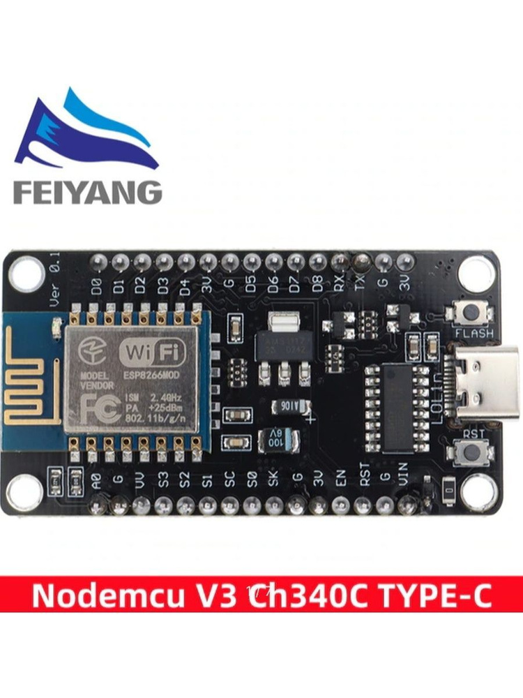 Беспроводной модуль NodeMCU V3 Esp8266 CH340 Lua WI-FI - купить с доставкой по выгодным ценам в ...