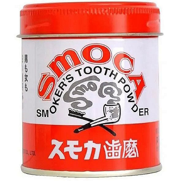Smoca Зубной порошок для курильщиков 155гр красный (вкус мяты и зелени ...