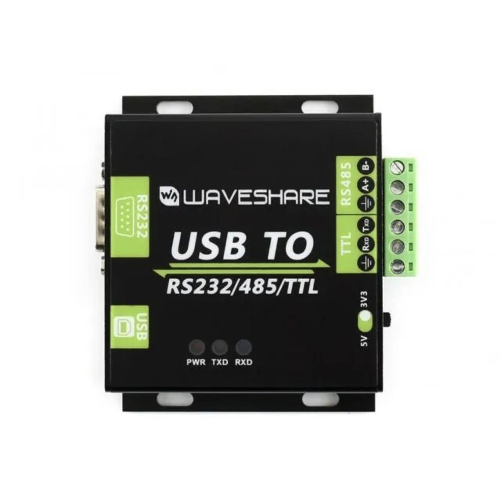 Waveshare USB-RS232/485/TTL, промышленный последовательный преобразователь с изоляцией, версия ...