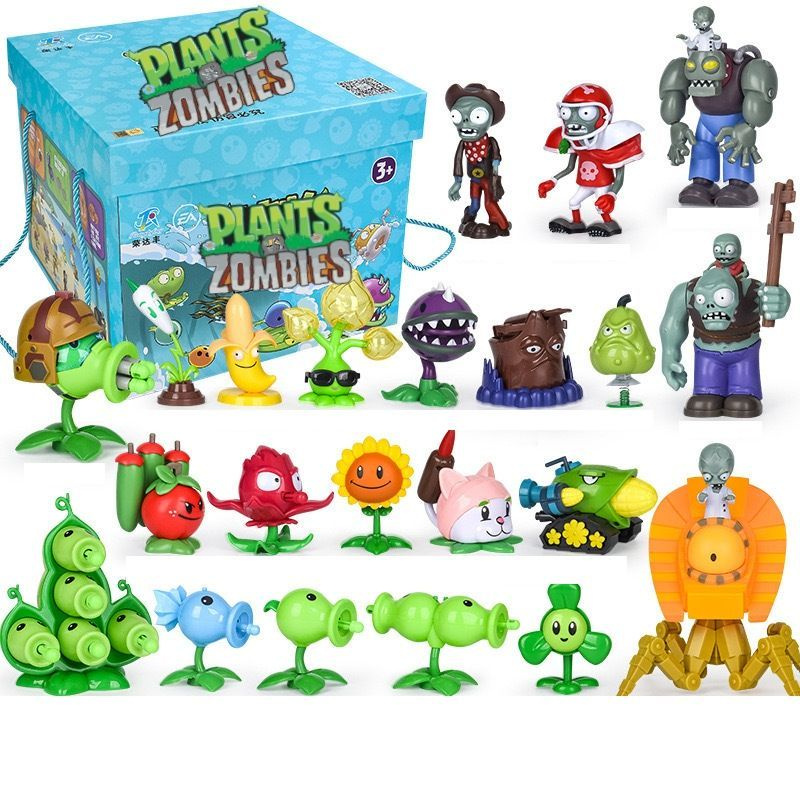 22 игрушка + карта Большой набор Растения против Зомби - Plants vs ...