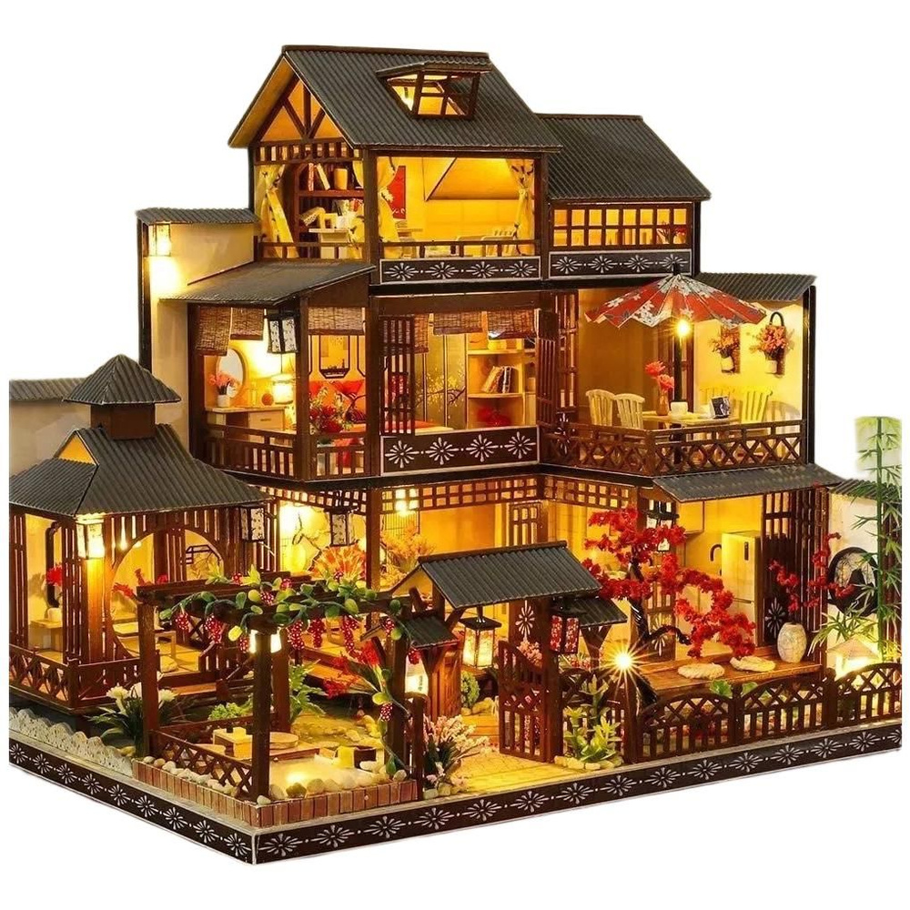 Подарочный Интерьерный конструктор (Румбокс) миниатюра JYCMGZS "Старинная архитектура в японском ...