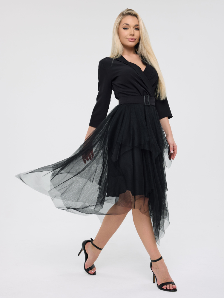 Платье Женский Posh Style черный Вечерний/праздничный Три четверти ...