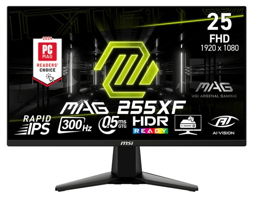 MSI 25" Монитор MAG 255XF, черный матовый, белый купить на OZON по ...