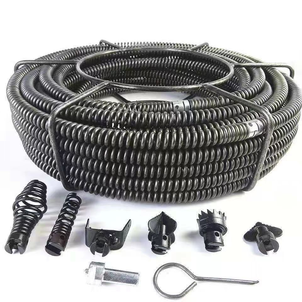 Полный комплект прочистных спиралей 16мм 10м.п / Трос сантехнический ...