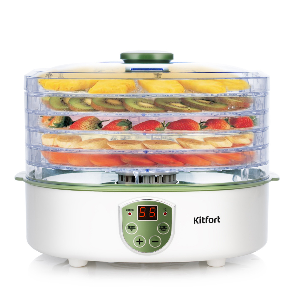Kitfort КТ-1902 Сушилка для овощей и фруктов, белая купить на OZON по низкой цене (145329157)