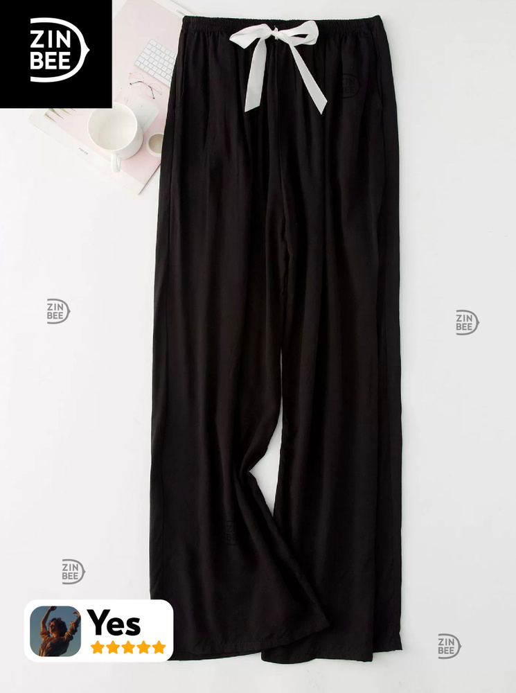 Брюки Женский ZinBee галифе антрацитовый Вискоза, Микрополиэстер Домашний, размер универсальный ...