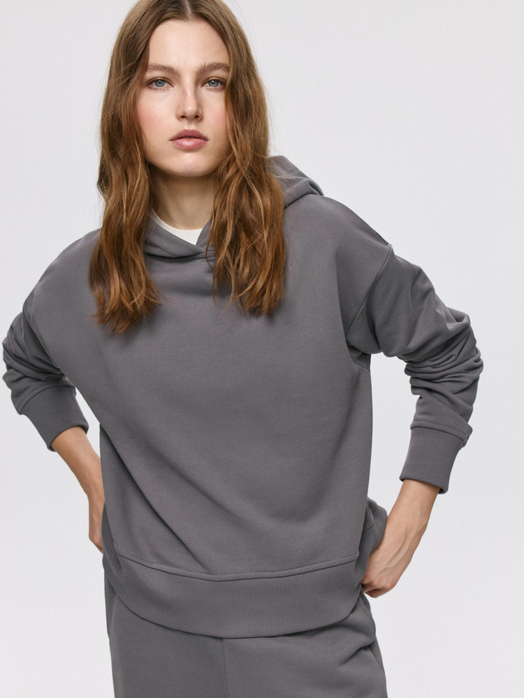 Худи Женский SELA темно-серый, размер 50 Узбекистан купить c доставкой на OZON по низкой цене ...