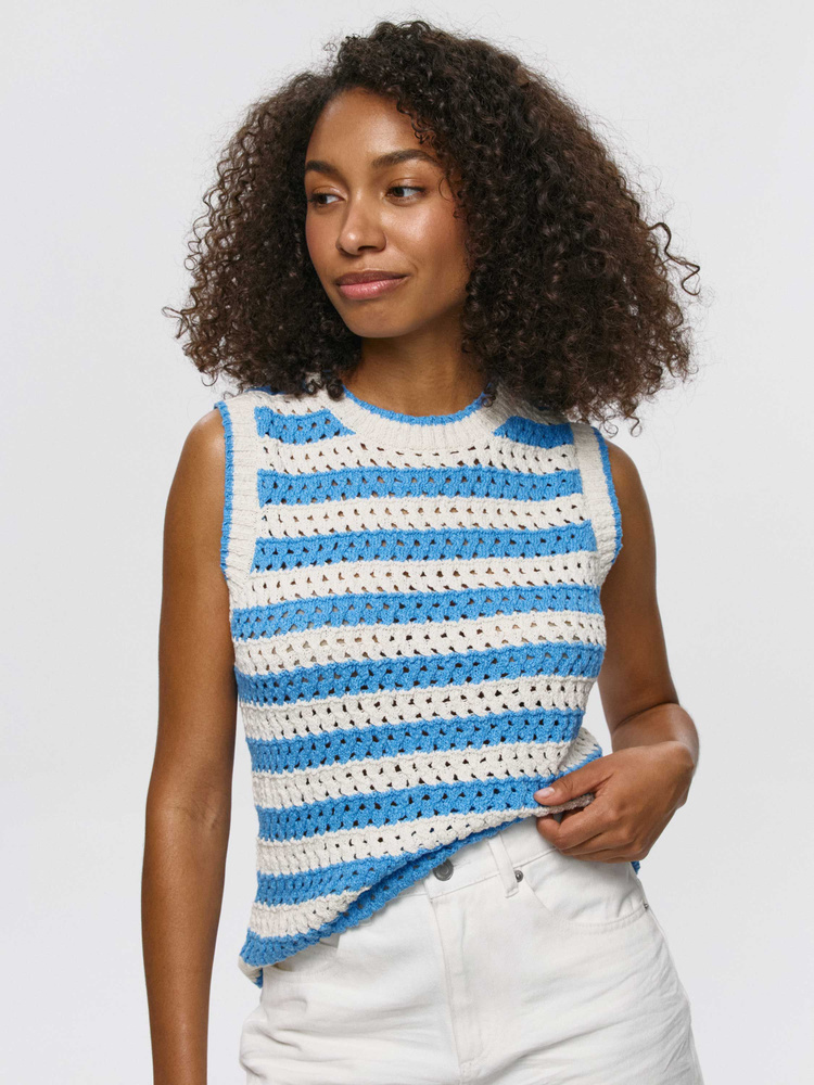 Топ Женский SELA синий, размер 42 Повседневный Китай купить c доставкой на OZON по низкой цене ...