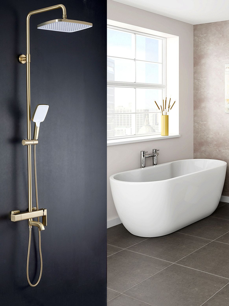 Душевая система с тропическим душем и смесителем Gappo G2418-23 купить на OZON по низкой цене ...