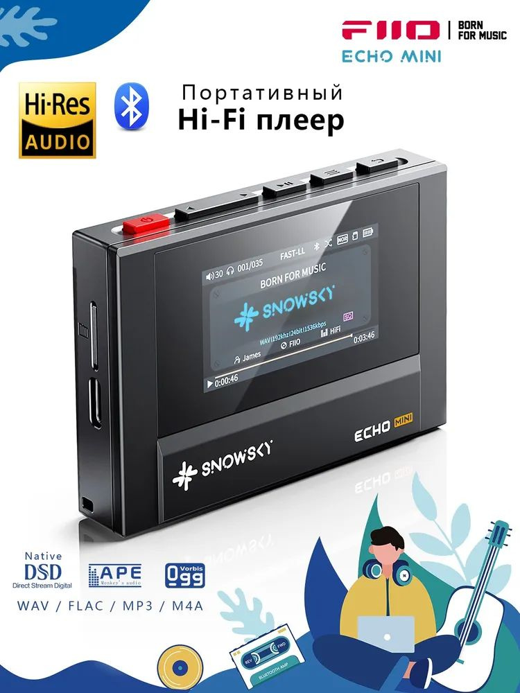 Аудиоплеер FIIO SNOWSKY ECHO MINI (F4401E) Black портативный купить на OZON по низкой цене ...