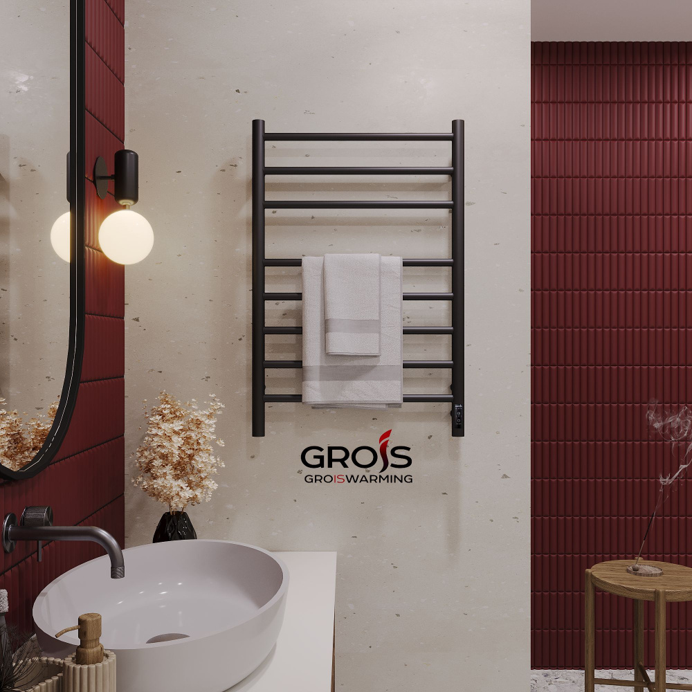 Grois Полотенцесушитель Электрический 532мм 800мм форма Лесенка купить ...