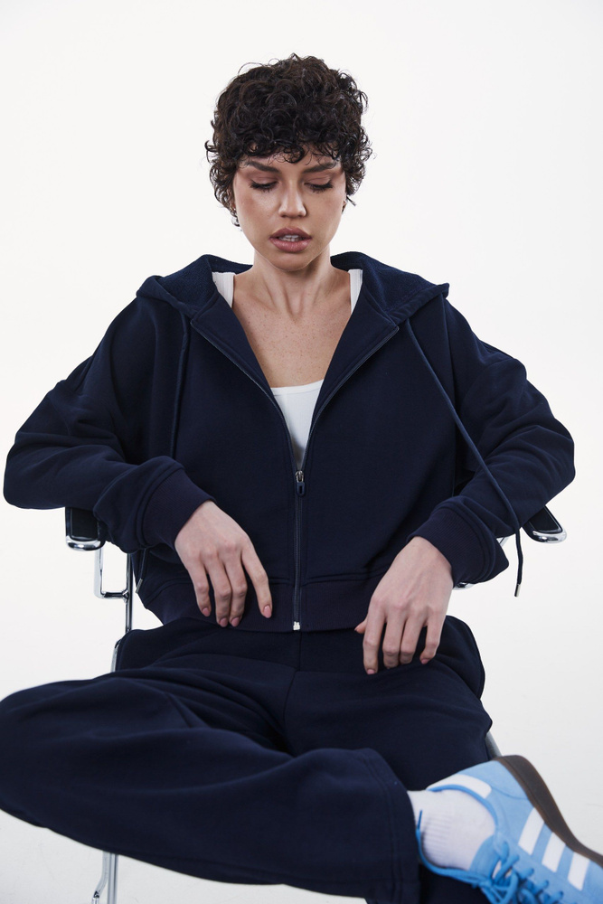 Костюм спортивный Женский BIRYUKOVA Повседневный двойка синий космос ...