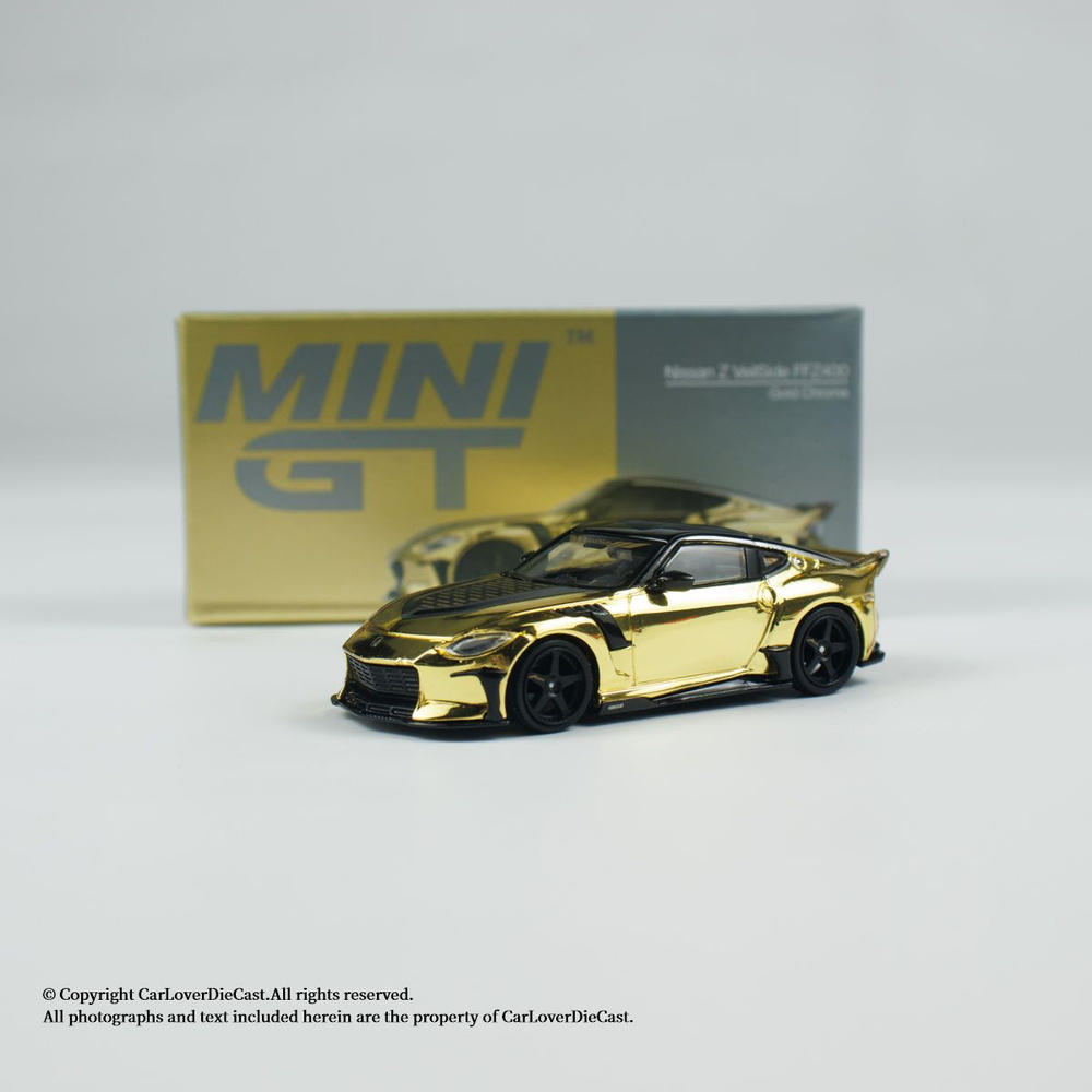 Машинка MINI GT NODEL 1:64 Nissan Z VeilSide is electroplated in gold ...