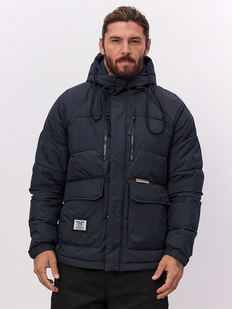 Куртка Мужской BOOS JACK Карманы суровый темно-синий пиджачный Политекс ...