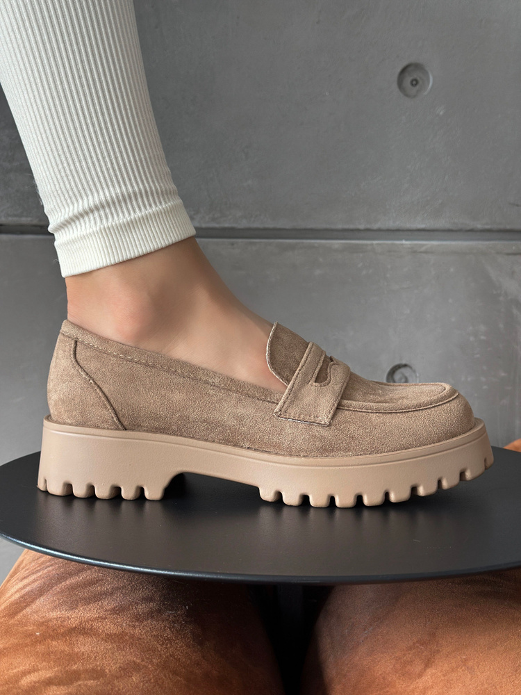 Лоферы Женский JOYCITY бежевый глянец, размер 37 На любой сезон Без застёжки Россия Пряжки ...