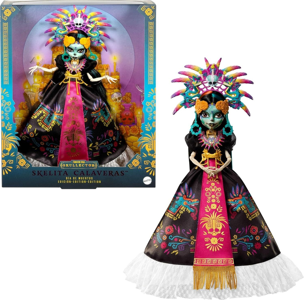 Кукла Monster high Скелита Muertos 2025 в ацтекском стиле купить на ...