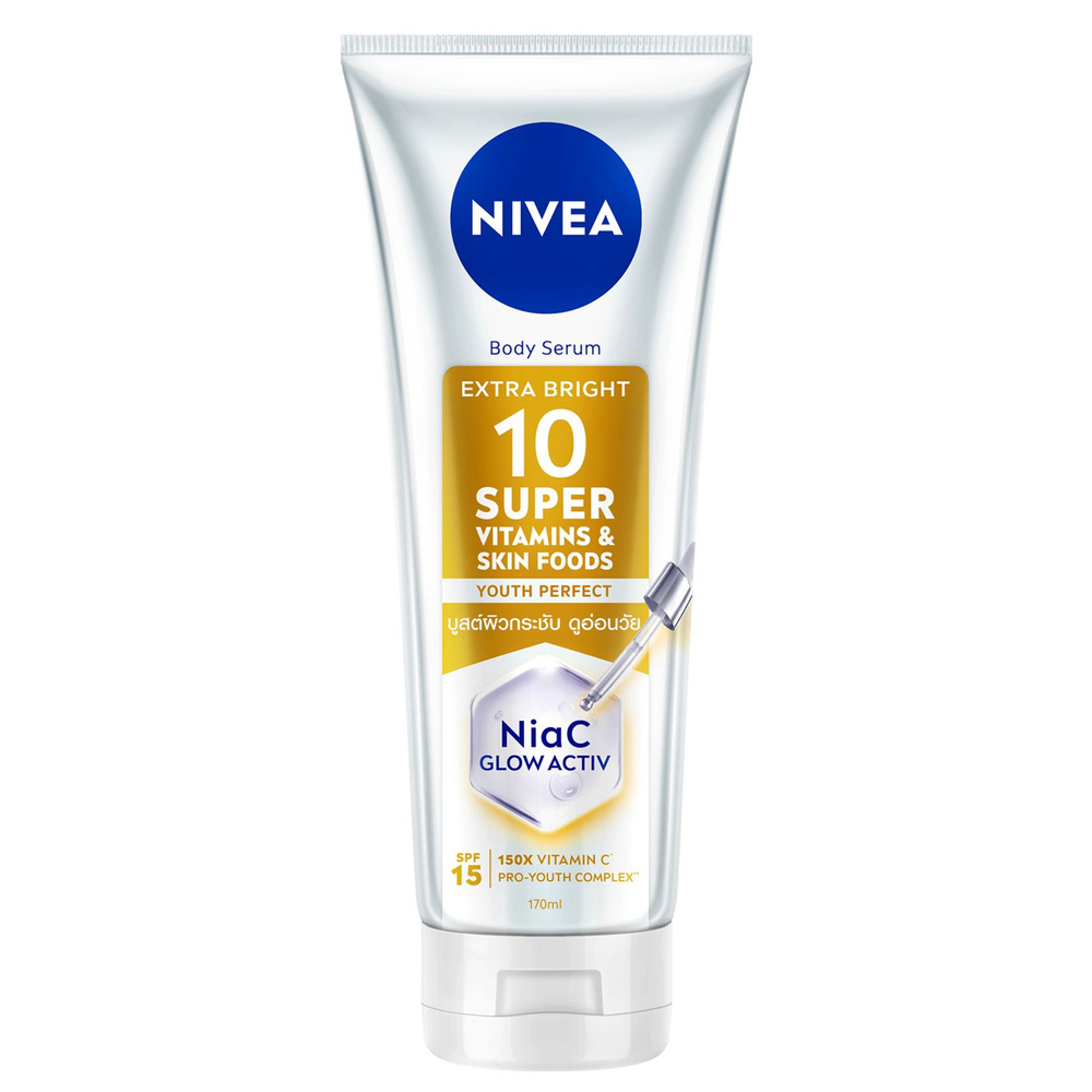Nivea SUPER10 Serum Effective Body Lotion SPF15 , 5-дневный осветляющий ...
