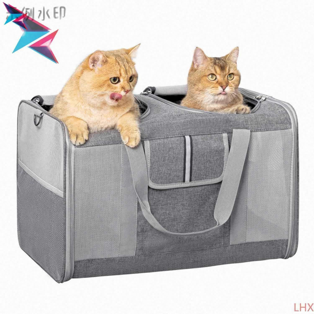 Большая переноска для 2 кошек, размеры 55 x 35 x 35 cm. Переноска для кошек и собак до 38 фунтов ...