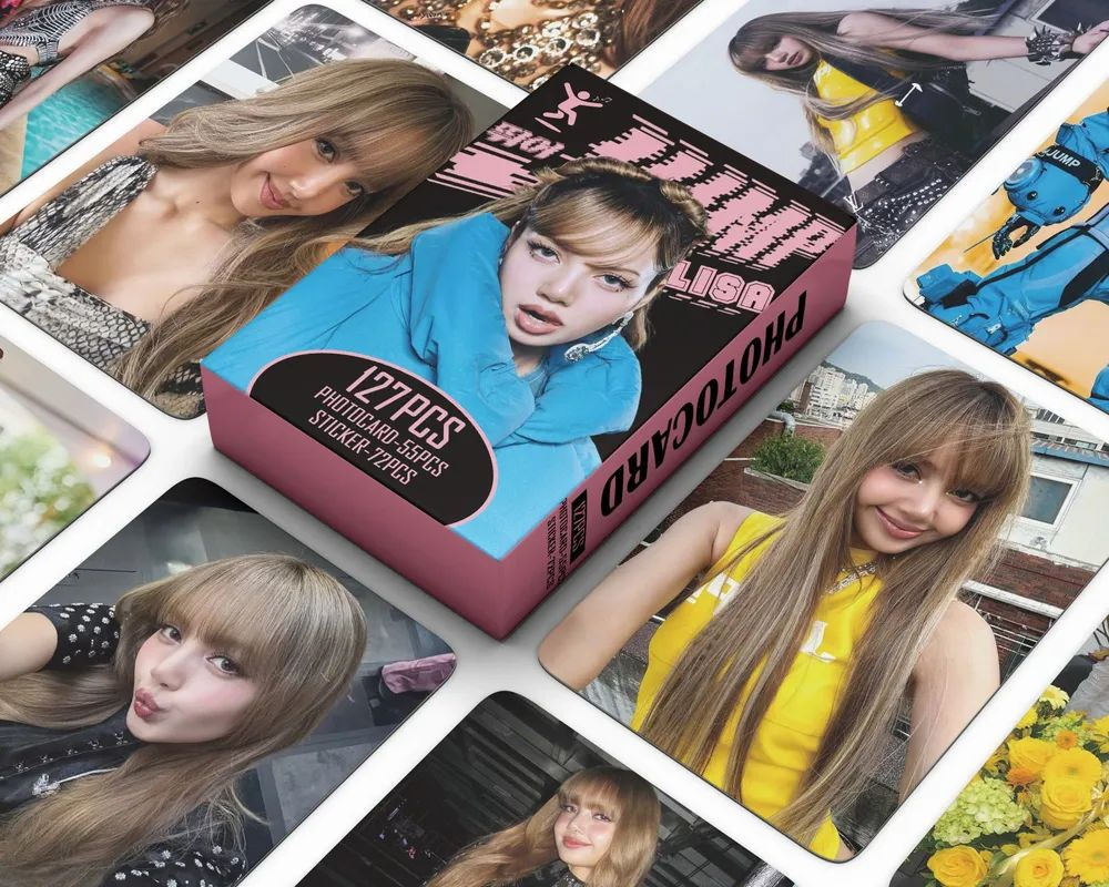 KPOP 127шт/коробка BLACKPINK SOLO LISA Фотокарточки JUMP LOMO Card ...