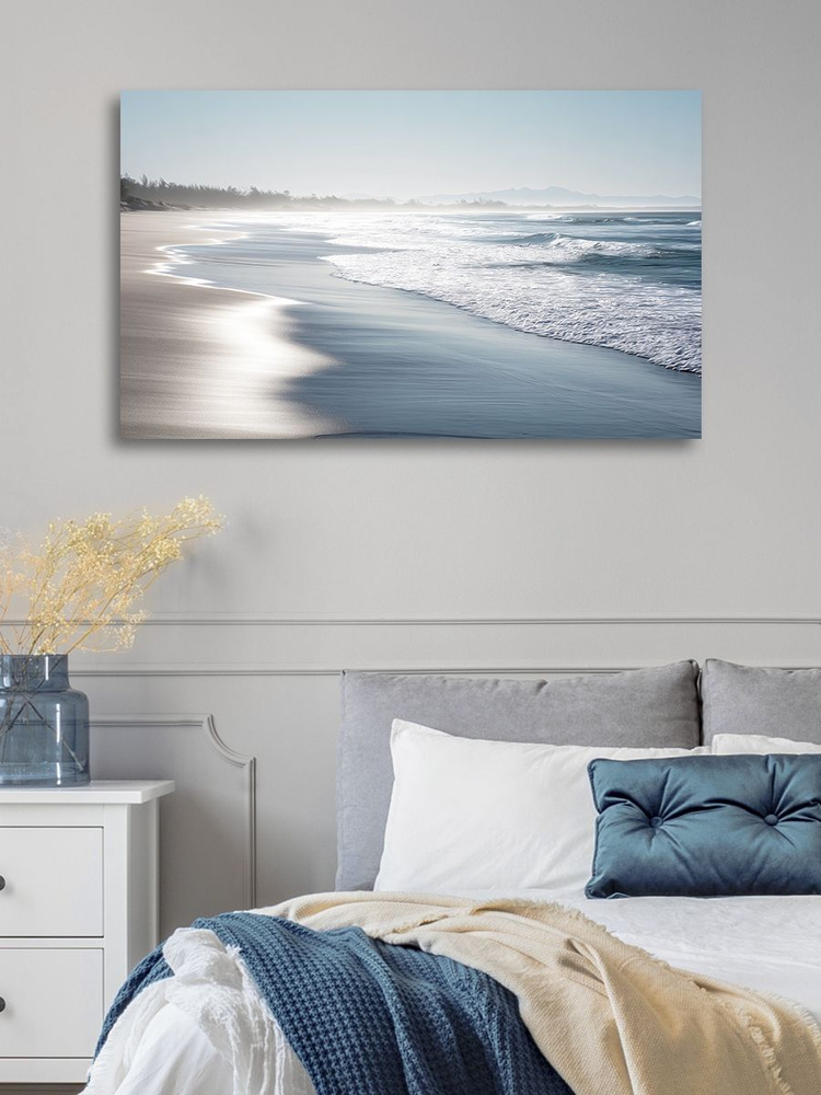 LOFTime Картина "Картина на холсте LOFTime 60х100 Море беж гол 2 КБ-1883-60100", 100х60 см ...