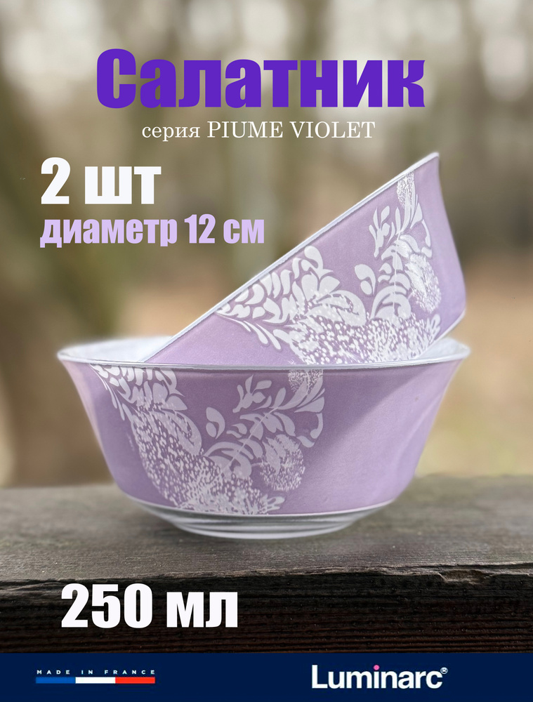 Luminarc салатник PIUME VIOLET 120мм 2шт купить на OZON по низкой цене ...