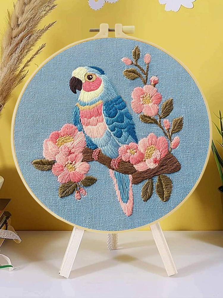 Набор для вышивания,20X20CM,подходит для начинающих,попугай купить на ...