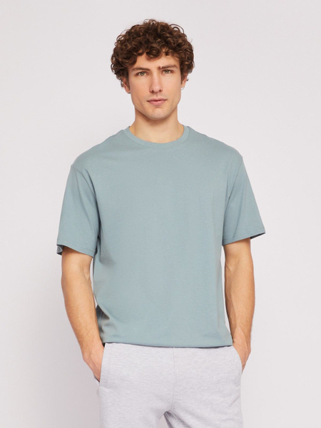 Футболка Мужской Zolla зеленый, размер 50 Хлопок Повседневный Бангладеш, рост 182-188 купить c ...