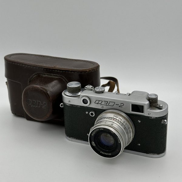 Фотоаппарат винтажный дальномерный ФЭД-2, металл, стекло, кожа, вулканит, Харьковский ...