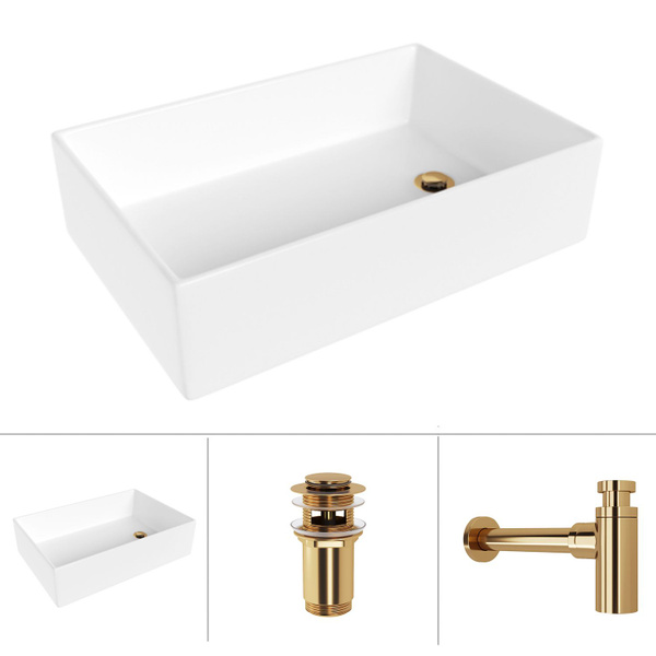 Накладная раковина для ванной Helmken 51861000 комплект 3 в 1: раковина на столешницу ...