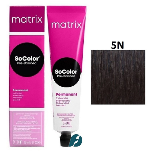 Matrix SoColor 5N Крем-краска стойкая для волос Светлый шатен, 90мл ...