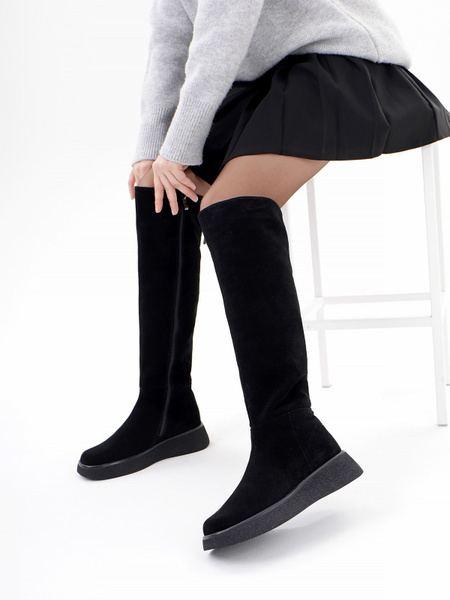 Ботфорты Женский Covani, размер 37 черный, черный каменный Танцы, Туризм Зима 7 Стандартный ...