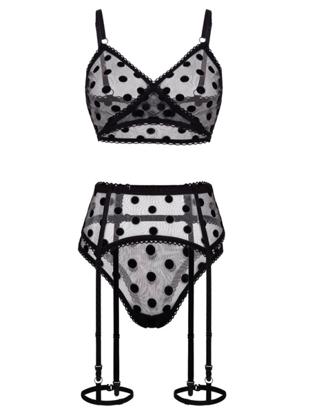 Комплект белья Женский BLABLABRA черный Без застежки без косточек ...