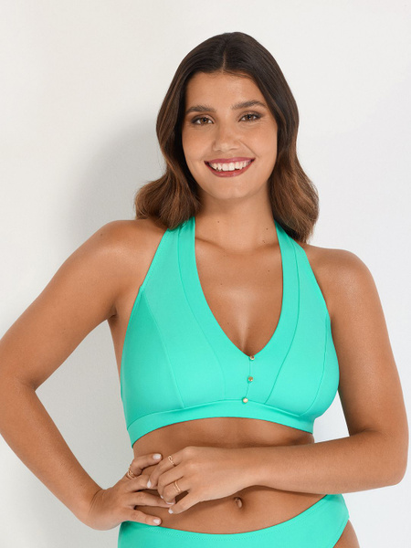 Лиф купальный Женский Palmetta мягкая чашка без каркаса зеленый Пляжный, размер 80C Россия ...