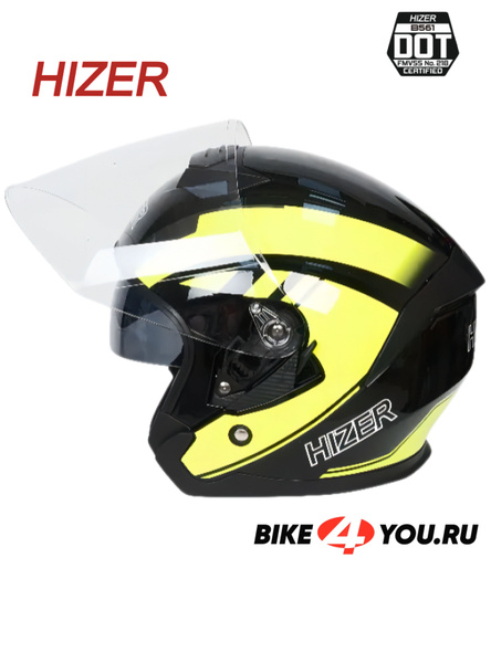 Шлем для мотоцикла открытый HIZER J222 (2 визора) купить на OZON по ...