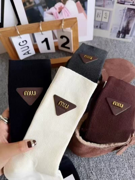 Носки Женский Miu Miu размер универсальный Перо Полиэфир Городошный