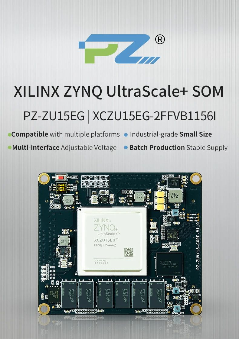 Puzhi PZ-ZU15EG-SOM Xilinx ZYNQ UltraScale + XCZU15EG Основная плата FPGA Система промышленного ...