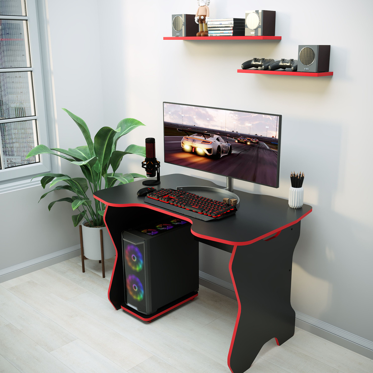 Игровой компьютерный стол Sanflor Гейм_стол, 110х69х74 см - купить по ...