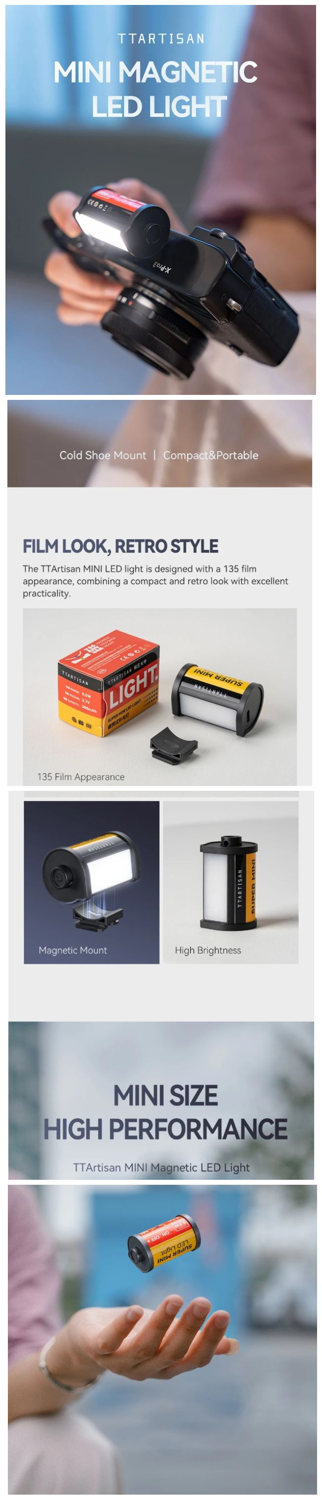 Заполняющий свет TTArtisan Mini Magnetic LED Fill Light 3000K/4500K ...