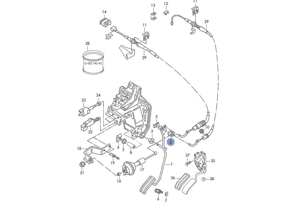 Сальник штока резиновая педали сцепления 24x18x6 Hans Pries 108575 ...