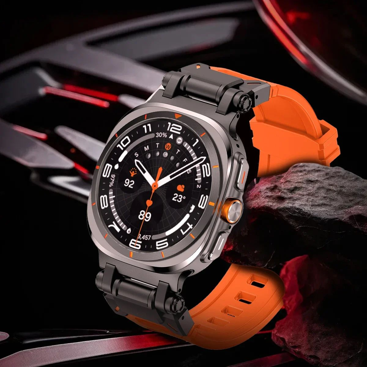 Металл +TPU силиконовый ремешок для Samsung Galaxy Watch7 Ultra 47 мм ...