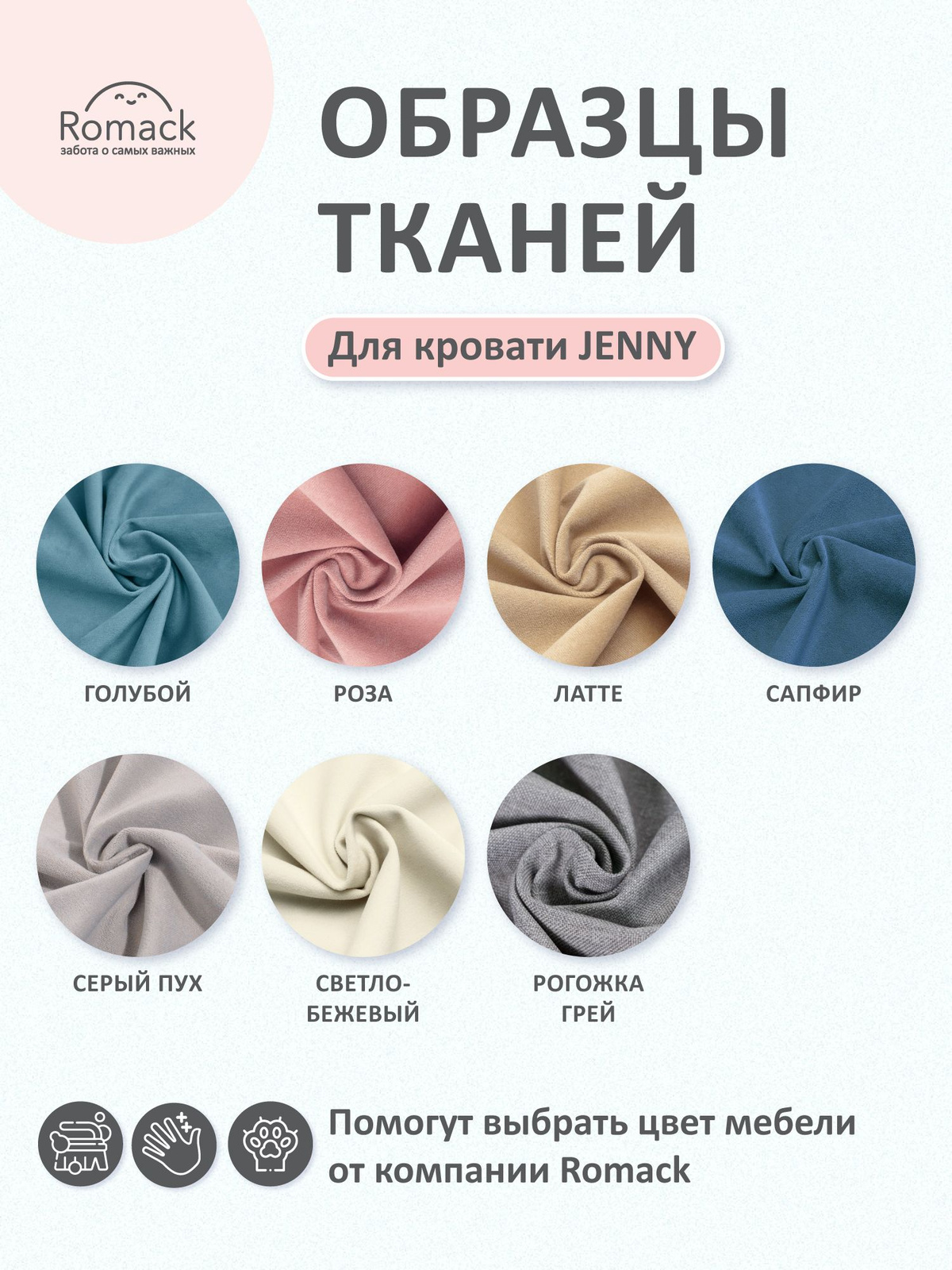 Кровать детская 160x80 Romack Jenny Голубая с бортиком безопасности ...