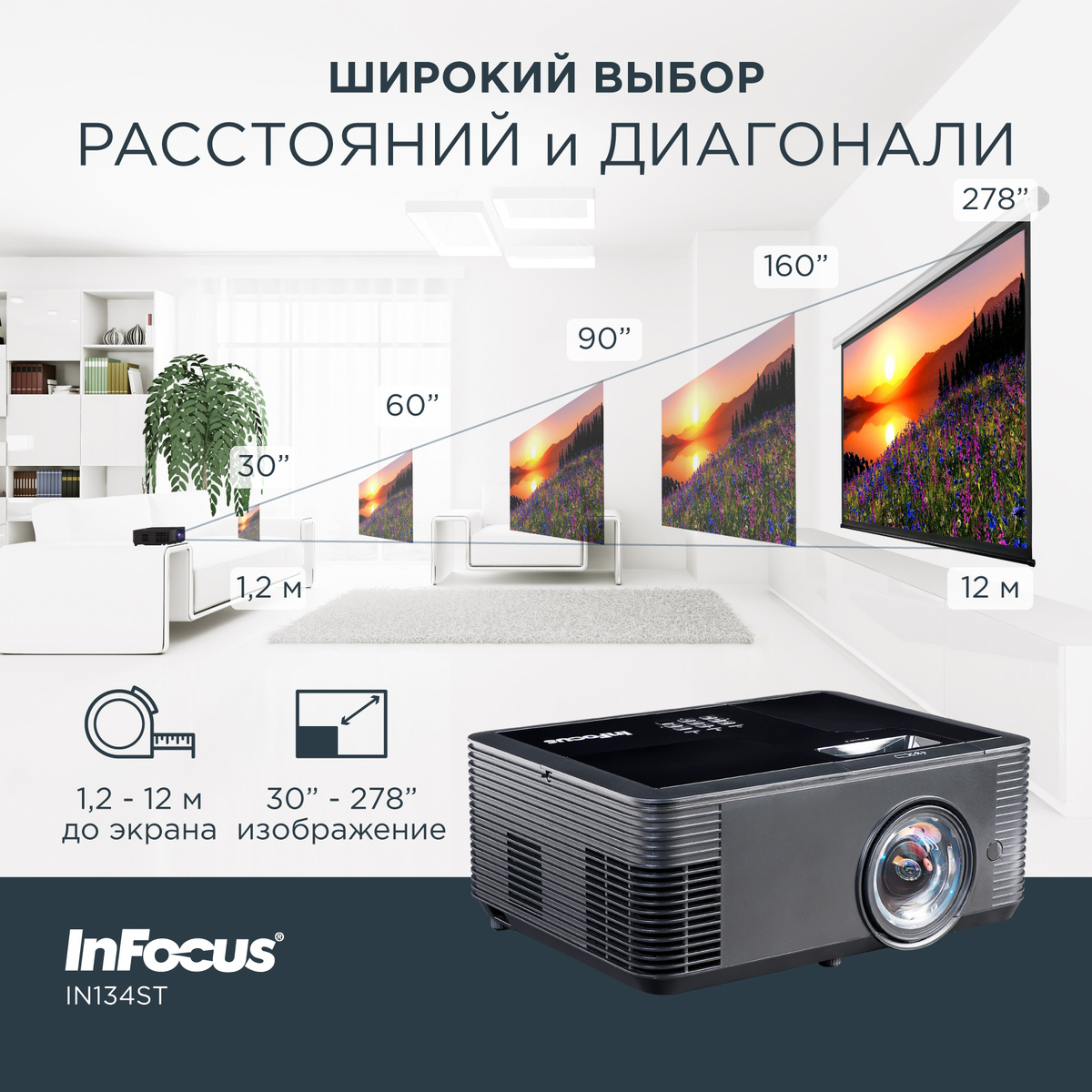 Проектор INFOCUS IN134ST поддержка 3D лампа 15000 купить на OZON по ...