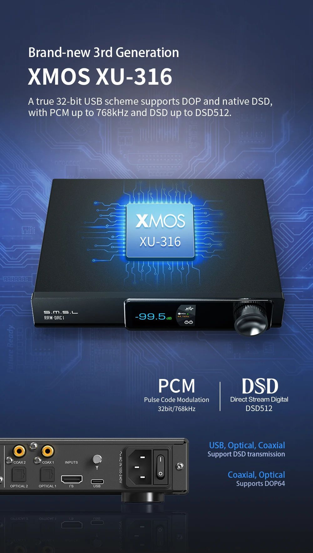 SMSL RAW-DAC1, HIFI десктопный аудио декодер, MQA USB DAC с чипом ...