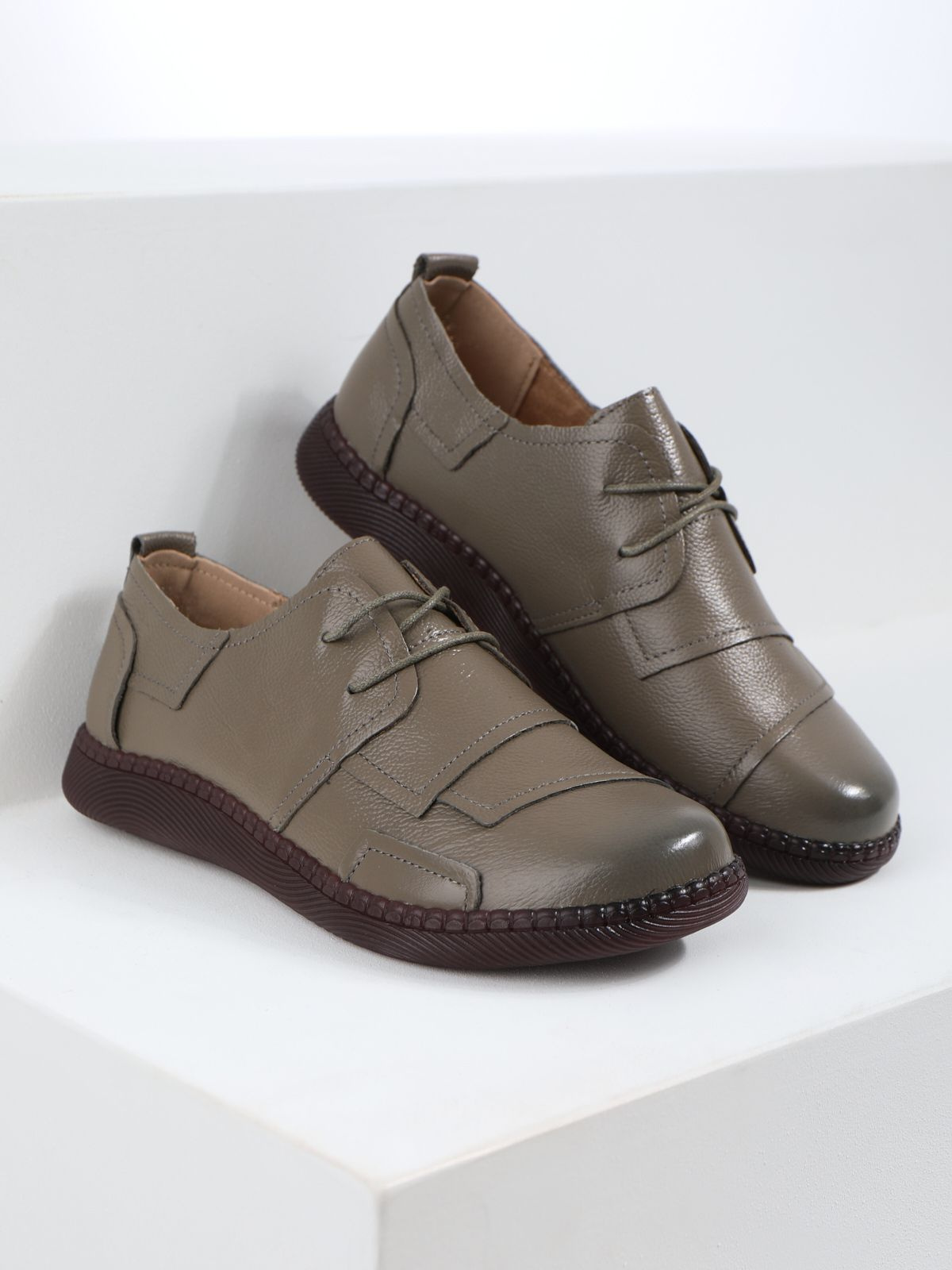 Туфли Женский Covani Натуральная кожа, размер 40 Без каблука 8 оксфорды Россия Шнурки ...